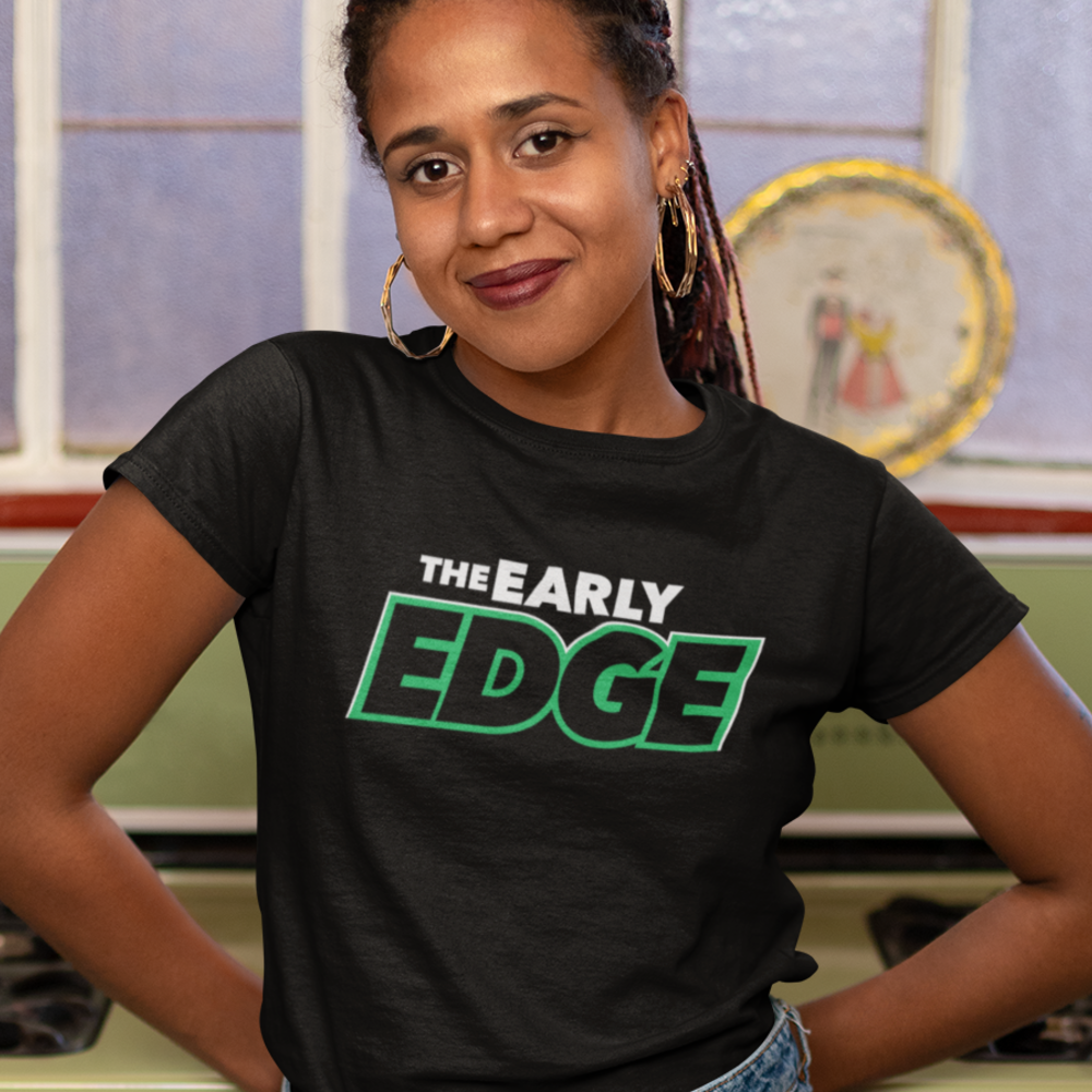 Female The Early Edge Unisex T-Shirt, Light Logo | MILLIONS