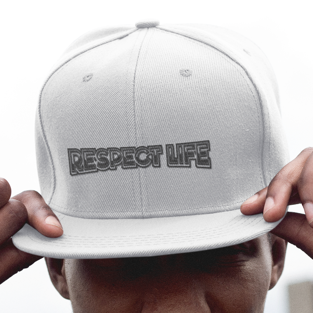 Respect Life by Clay Collard Hat, Light Logo | MILLIONS