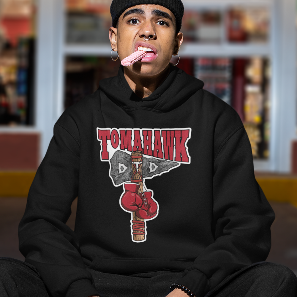Male Tomahawk by Drew Dwelly Men's Hoodie, Light Logo | MILLIONS