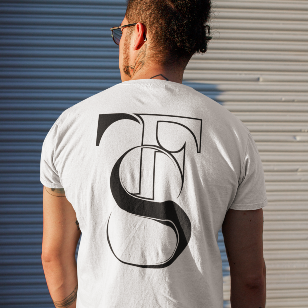 Male TFS logo by Tevin Ferrel Unisex T-Shirt, Black Logo | MILLIONS