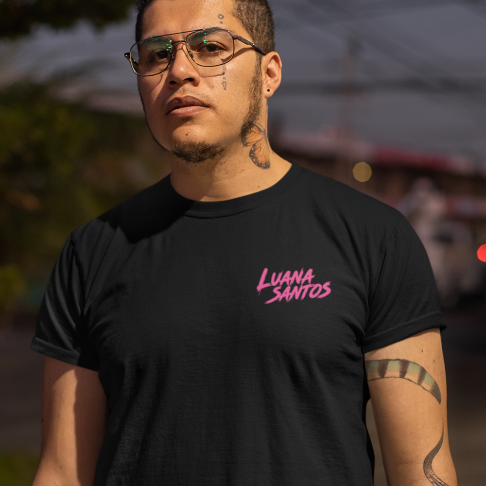 Male Luana Santos Men's T-Shirt Pink Logo | MILLIONS