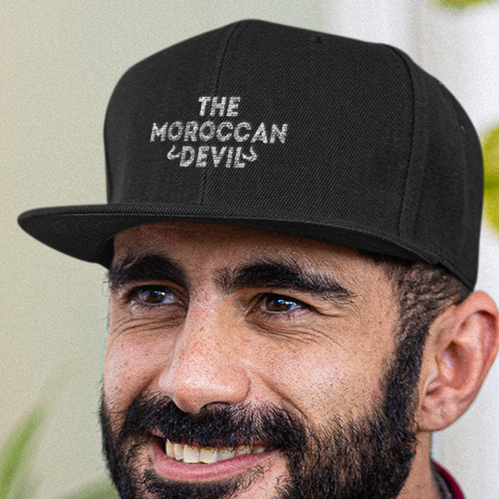 The Moroccan Devil, Hat, White Logo, by Youssef Zalal | MILLIONS