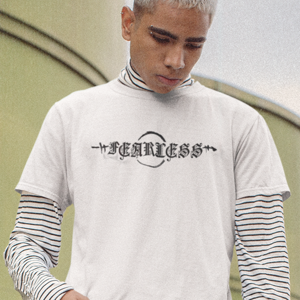 Male Fearless Fly by Anicka Newell Men's T-Shirt, Black Logo | MILLIONS