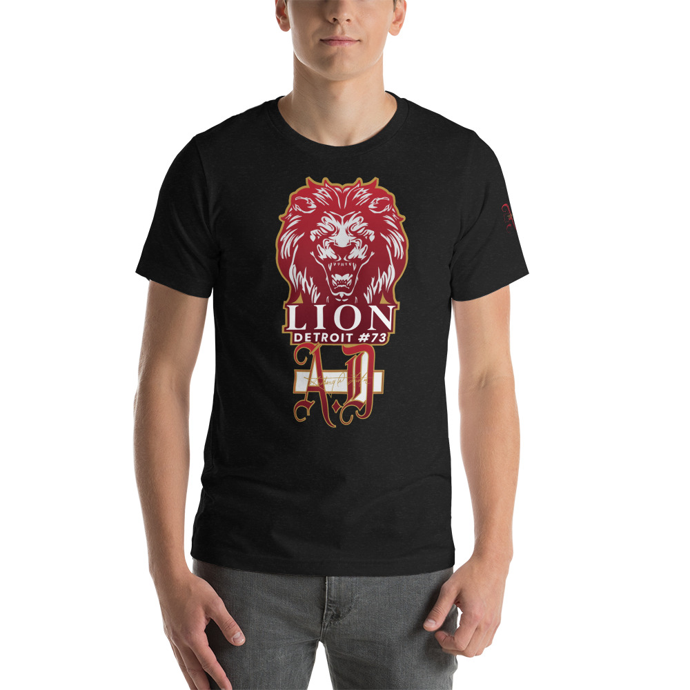 Male Lion Detroit#73 by Anthony Laster Men's T-Shirt | MILLIONS