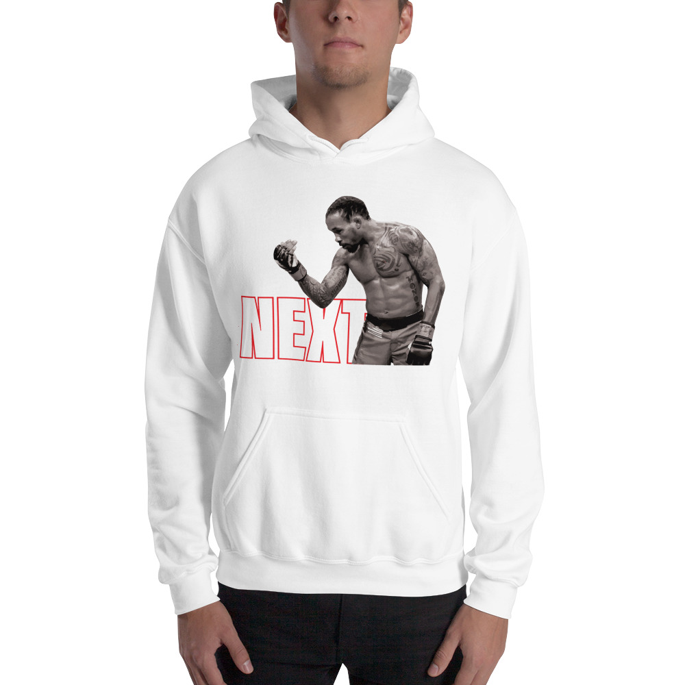 Male Bubba Jenkins Men's Hoodie, Red & White Logo | MILLIONS