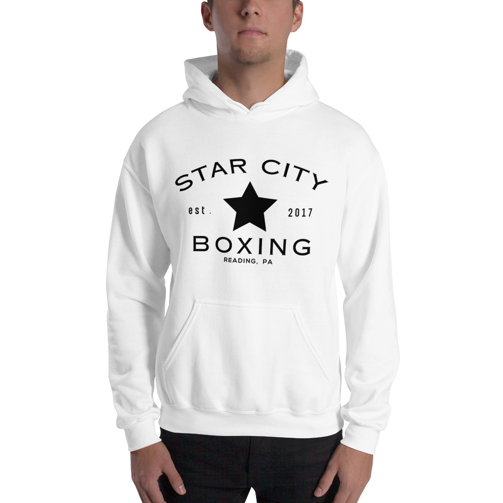 Star City Boxing Hoodie, Black Logo | MILLIONS