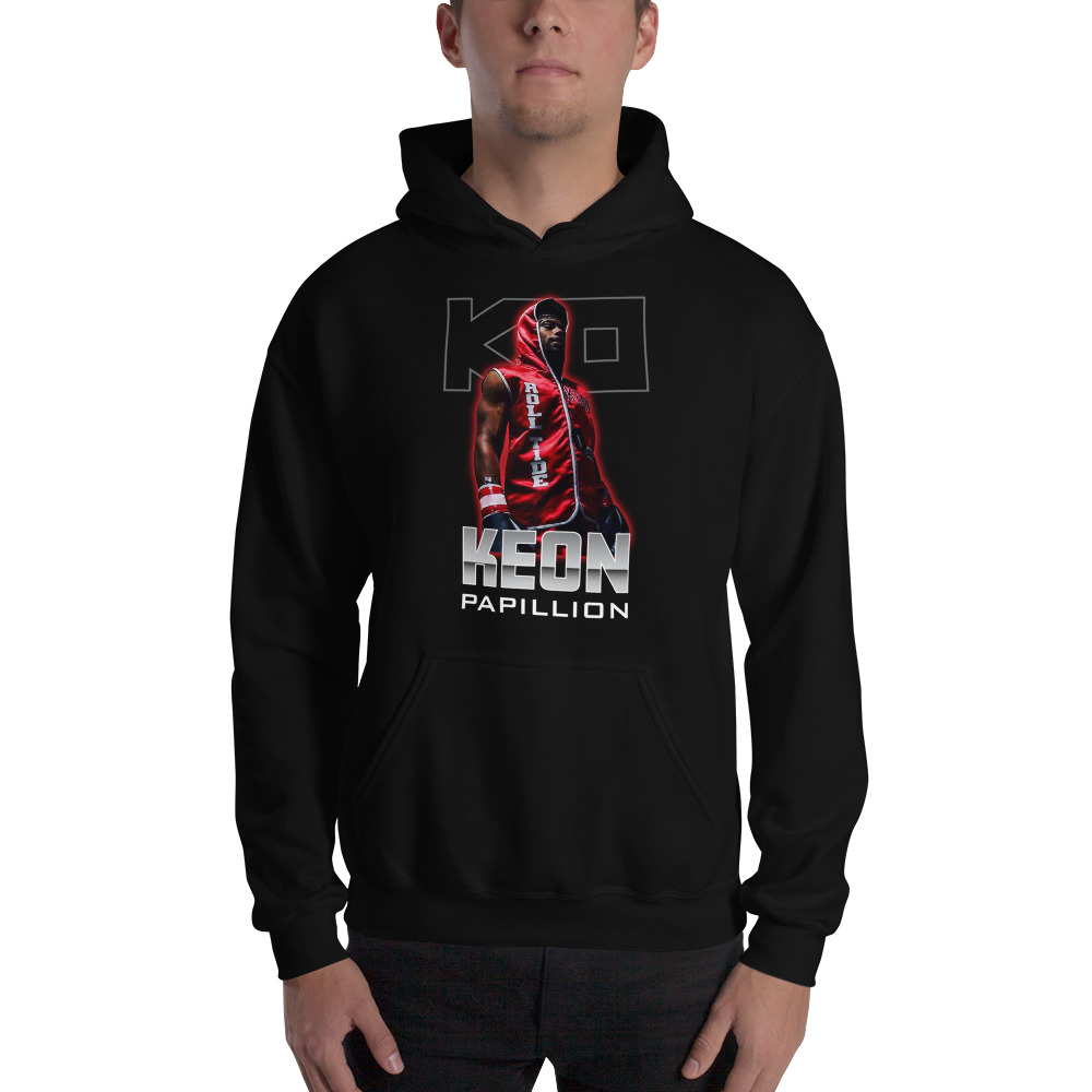 Male KO Keon Papillion Unisex Hoodie, Light Logo | MILLIONS