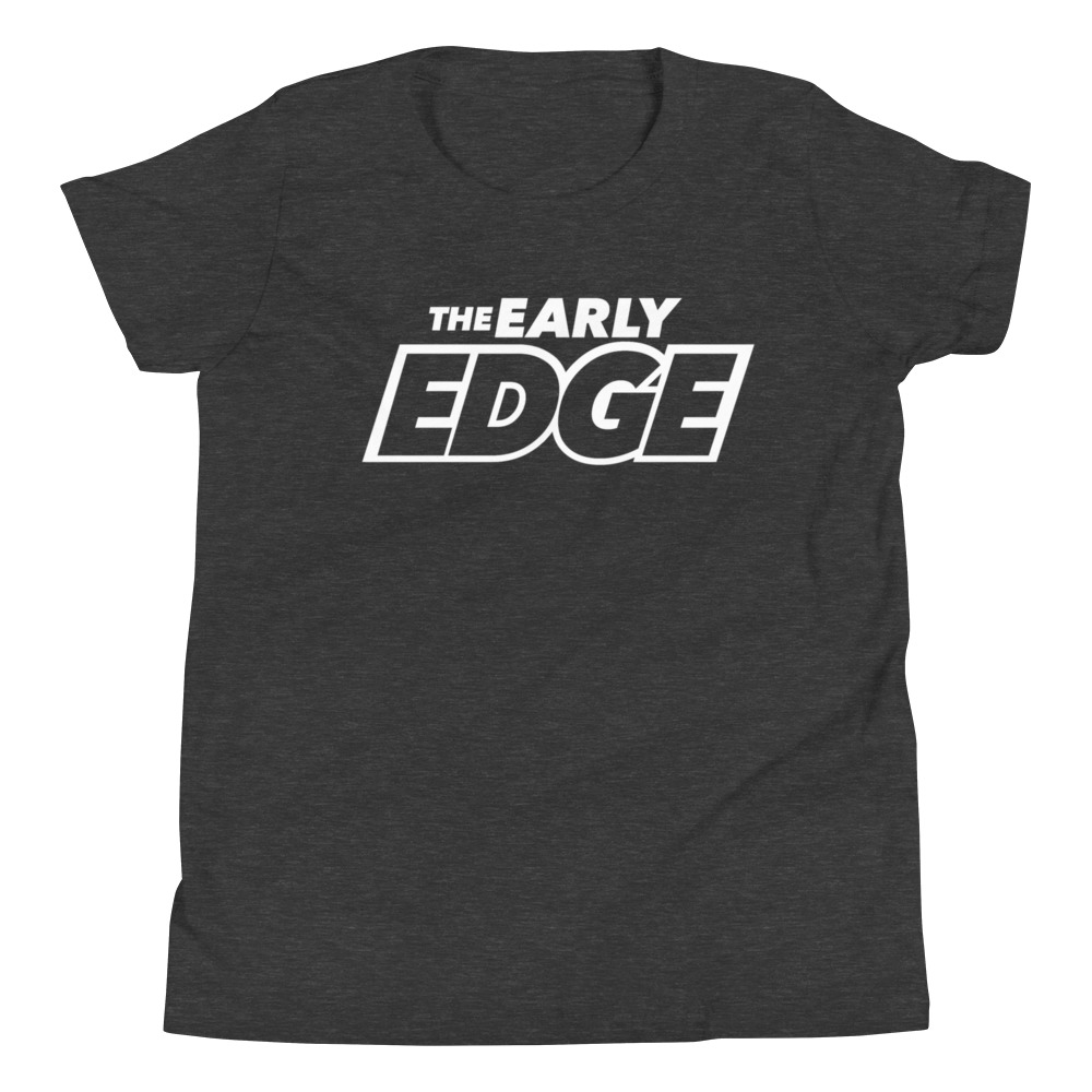 The Early Edge Youth T-Shirt, White Logo | MILLIONS