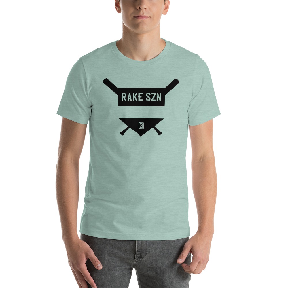 Male RAKE SZN by Nick DiCarlo, Men's T-Shirt, Black Logo | MILLIONS