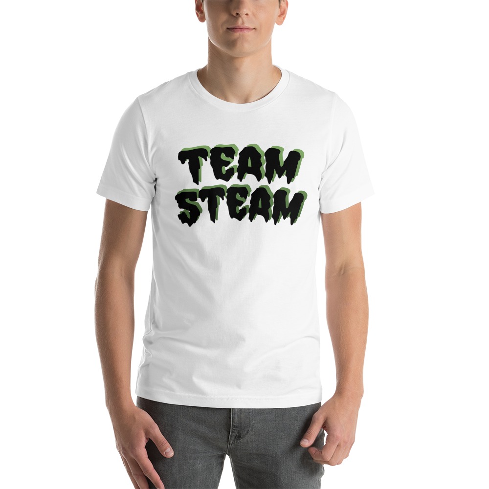 Male Team Steam by Matt Frevola, Men's T-Shirt, Dark Logo | MILLIONS